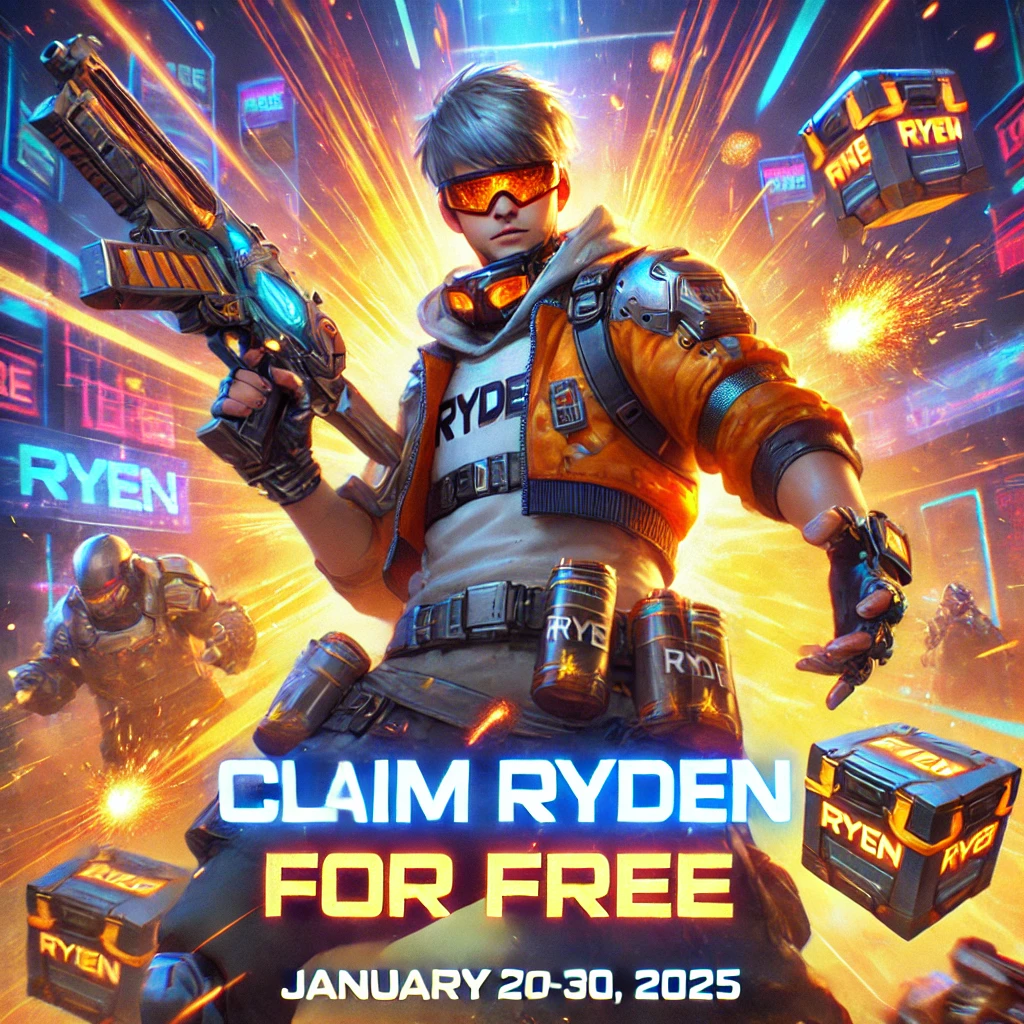 Free Fire Bagi-Bagi Karakter Baru Ryden Gratis